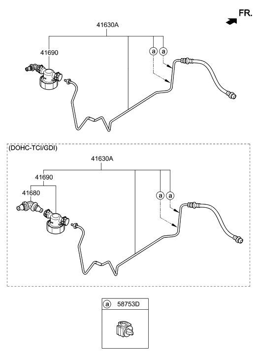 41630-AA300 Genuine Hyundai Tube Assembly-Clutch