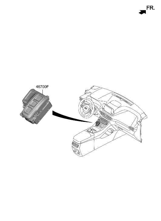 467W0-CL100-PPJ Genuine Hyundai LEVER COMPLETE-SHIFT BY WIRE