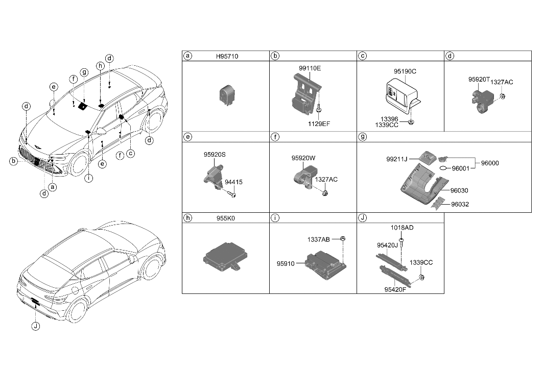 96000-CU000 Genuine Hyundai MODULE & SENSOR ASSY-RAIN