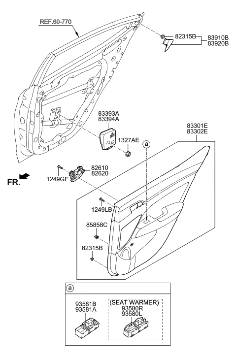 93580-F2510-4X Genuine Hyundai Part