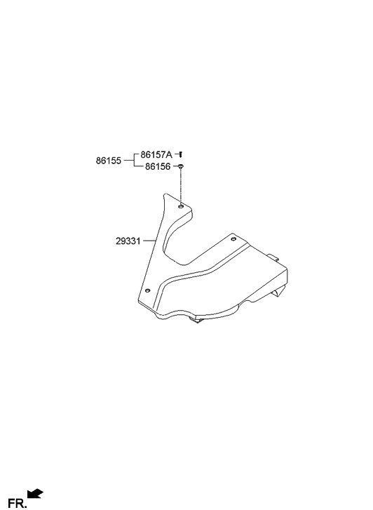 29331-B1000 Genuine Hyundai Cover-PCU