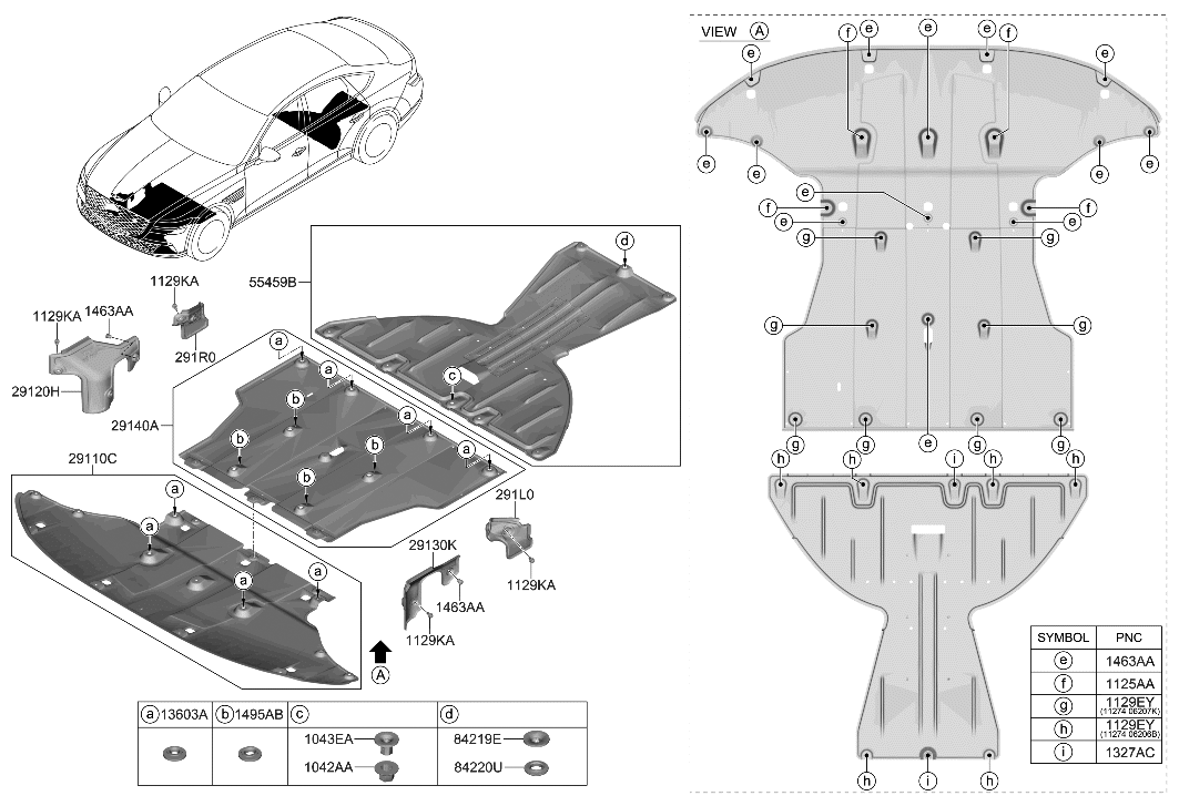29110-JI000 Genuine Hyundai PANEL ASSY-UNDER COVER