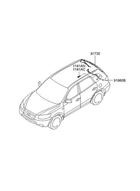 91681-2B030 Genuine Hyundai Wiring Assembly-Tail Gate Extension