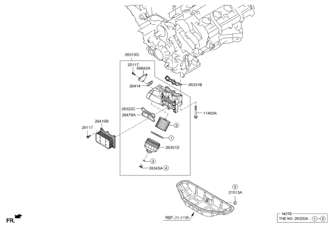 Front Case & Oil Filter - 2016 Hyundai Genesis