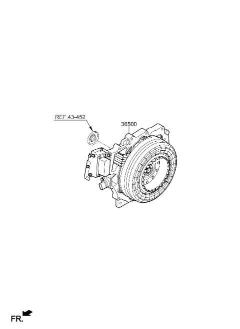 Traction Motor & Gdu Assy - 2023 Hyundai Santa Fe Hybrid US Alabama made