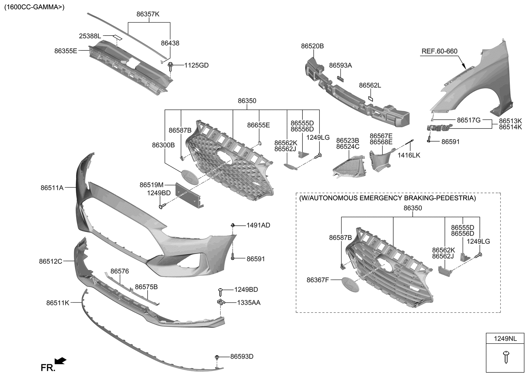 86350-J3000 - Genuine Hyundai GRILLE ASSY-RADIATOR