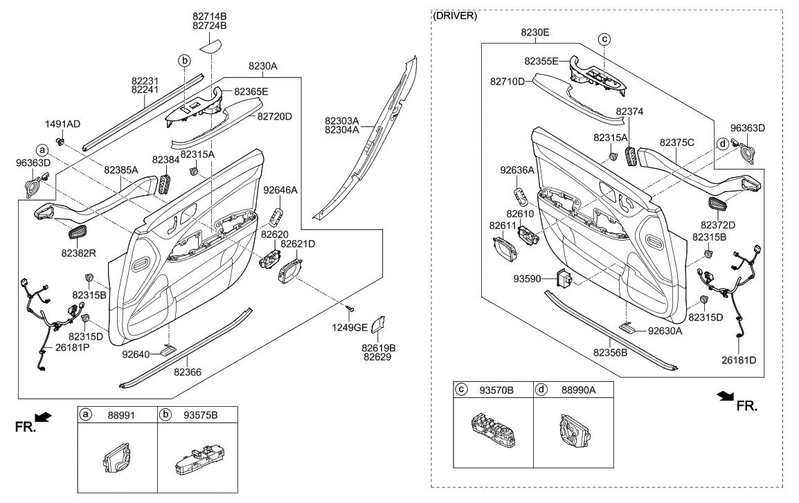 82315-2P000 - Genuine Hyundai FASTENER-DOOR TRIM