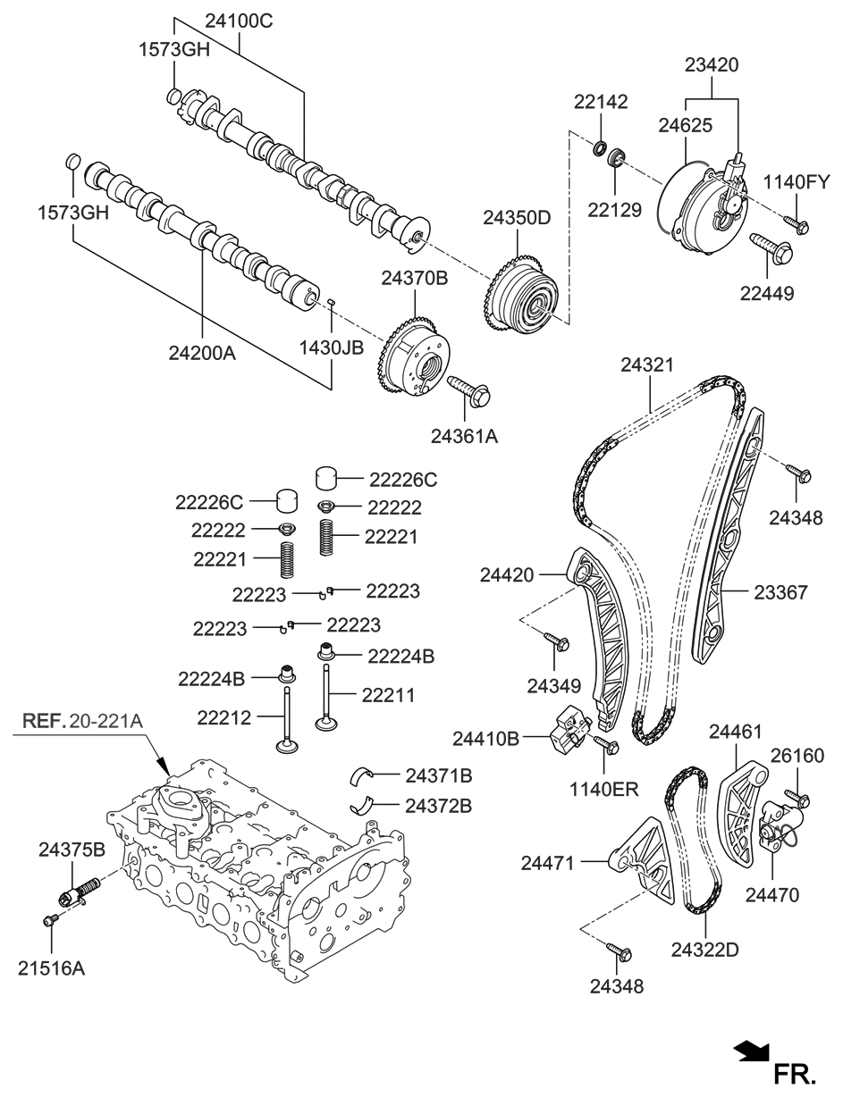 24312-3L100 - Genuine Hyundai CHAIN-TIMING