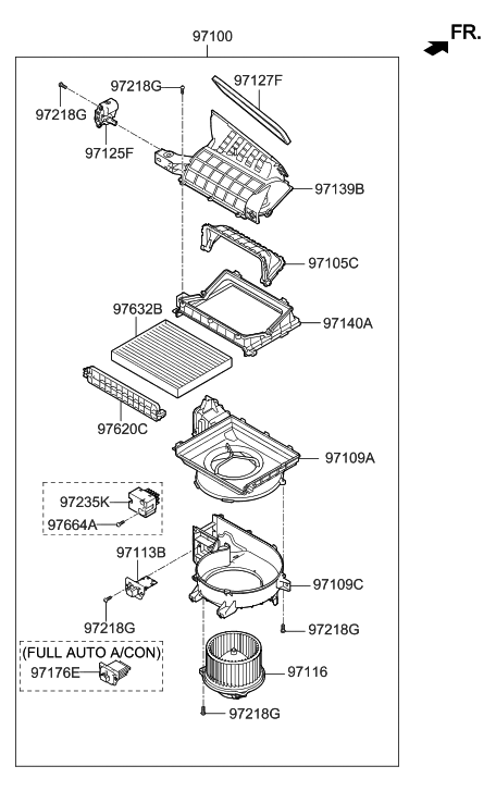 97133-F2000 - Genuine Hyundai FILTER ASSEMBLY-AIR