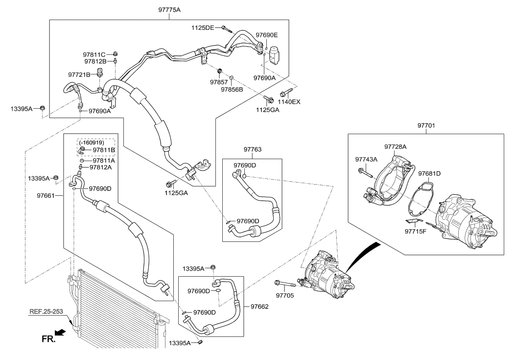 97763-4W000 - Genuine Hyundai HOSE-COOLER LINE SUCTION