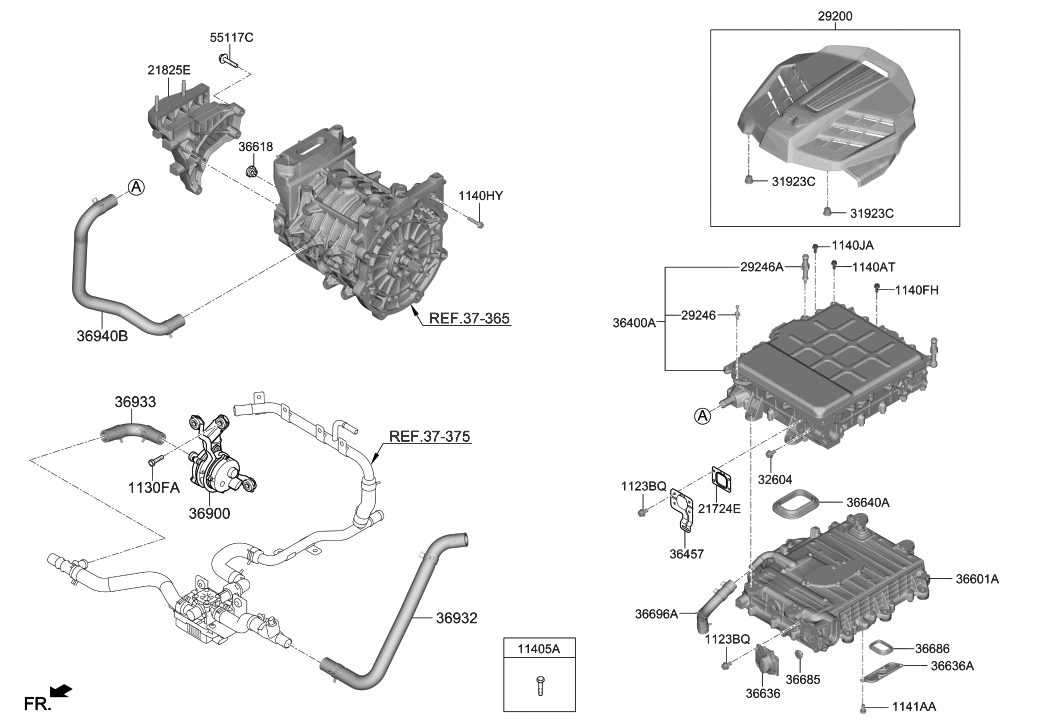 36910-0E650 - Genuine Hyundai EWP ASSY