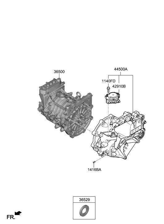 44500-18EA0 - Genuine Hyundai GEAR DRIVE UNIT ASSY