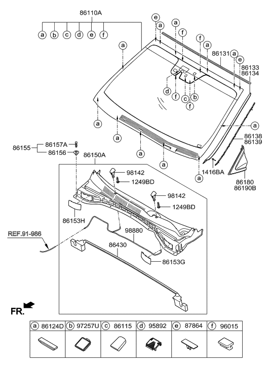 86180-4Z000 - Genuine Hyundai GARNISH ASSEMBLY-DELTA LH