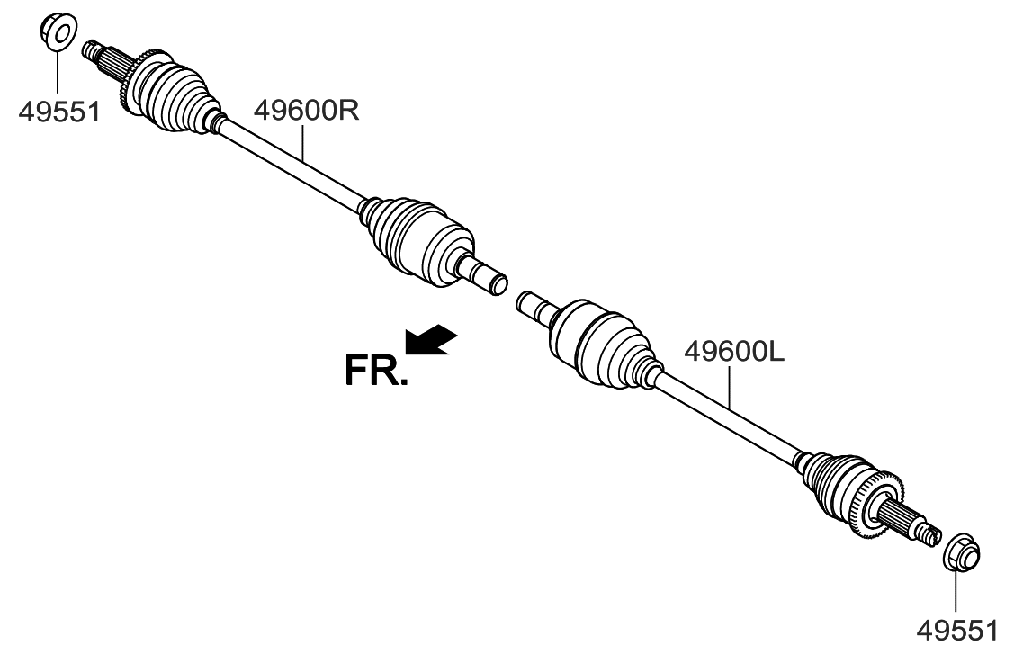 2016 Hyundai Santa Fe Sport Drive Shaft (Rear)