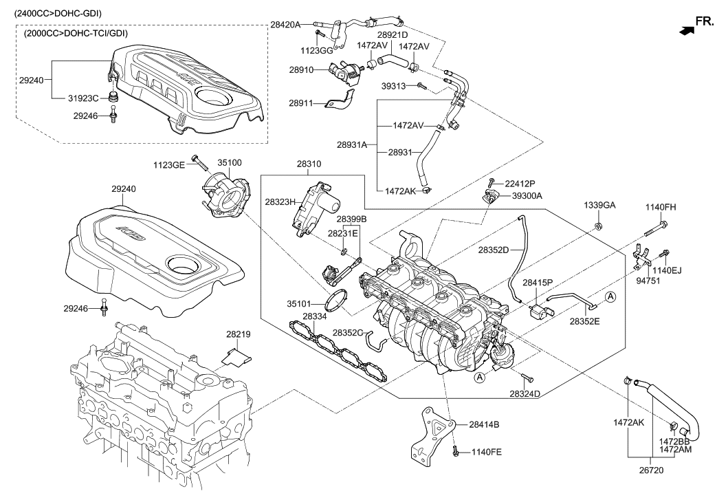 28323-2GGA1 - Genuine Hyundai MOTOR ASSEMBLY-VCM