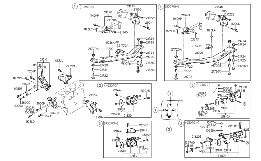 21910-28000 - Genuine Hyundai BRACKET ASSEMBLY-ROLL STOPPER,FRONT