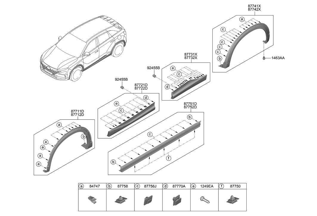 87751-M5000-YMY - Genuine Hyundai MOULDING ASSY-SIDE SILL,LH