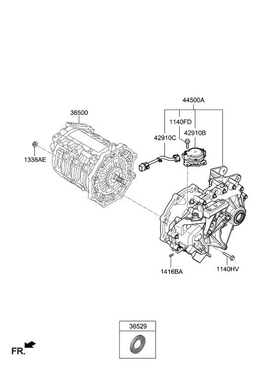 42910-18100 - Genuine Hyundai SHIFT BY WIRE-ACTUATOR EXTENSI