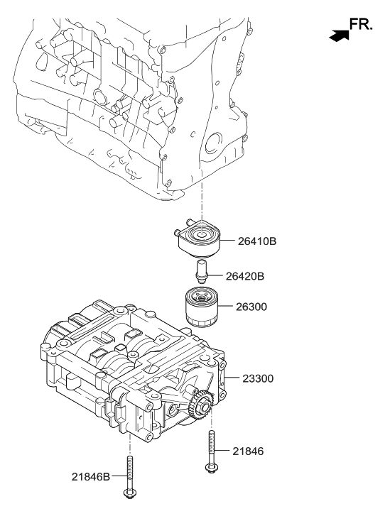 23300-2G200 - Genuine Hyundai SHAFT ASSEMBLY-BALANCE