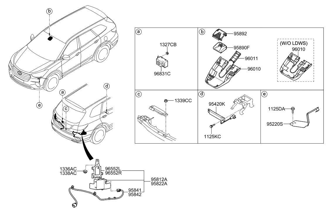 96010-2W110 - Genuine Hyundai COVER-RAIN SENSOR