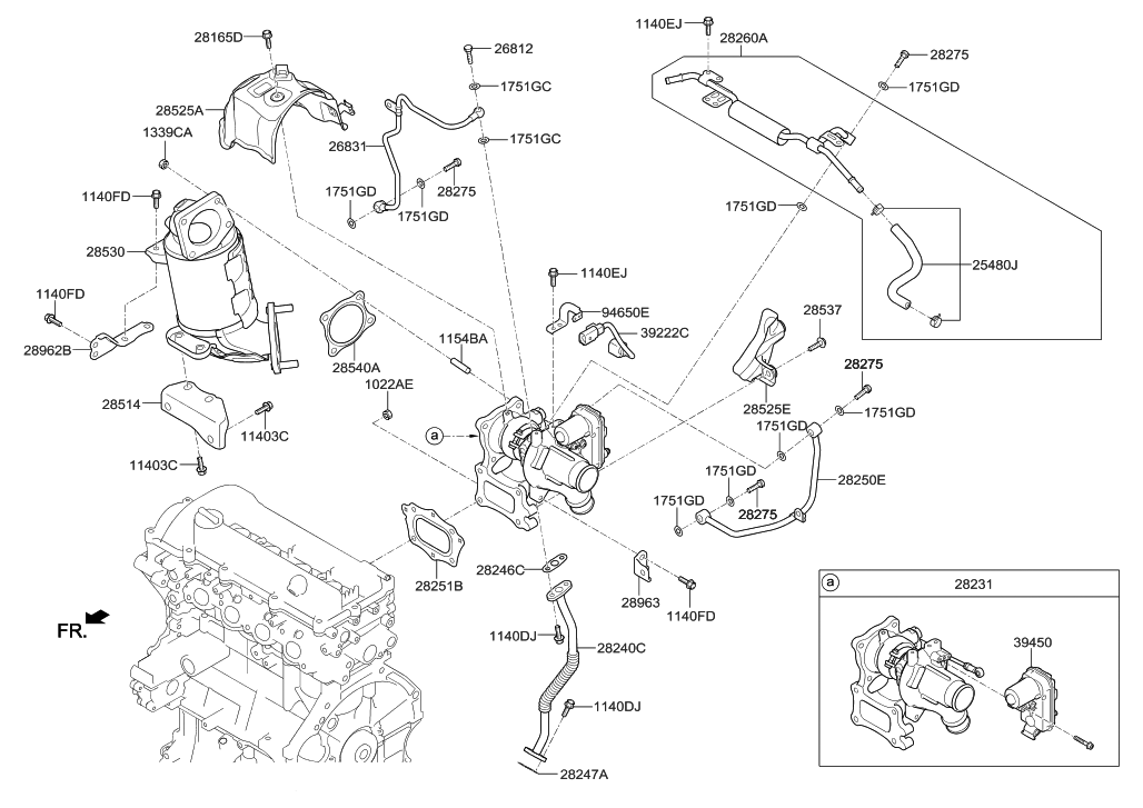 39400-03AA0 - Genuine Hyundai VALVE-SOLENOID WASTE GATE CONTROL
