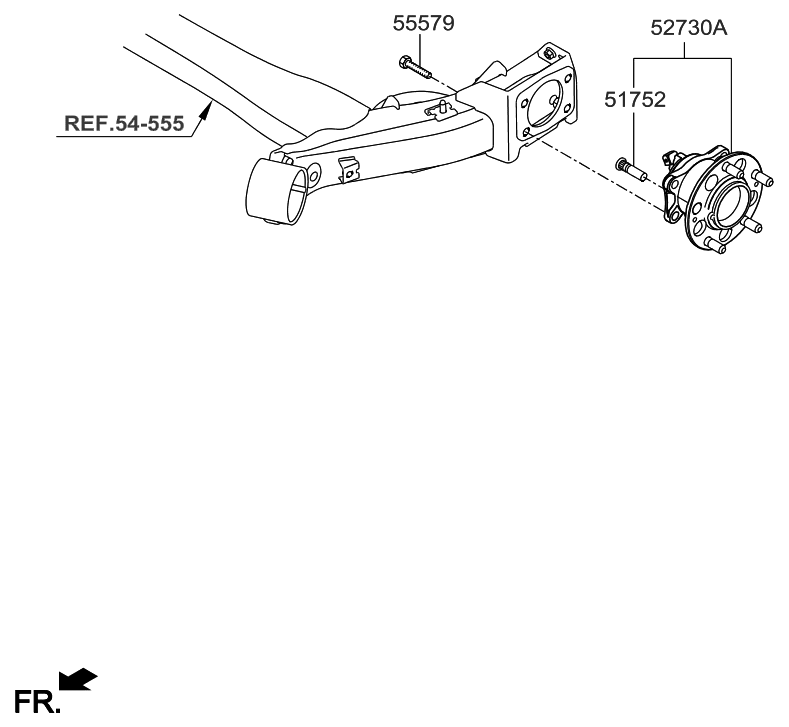 2017 Hyundai Elantra US Alabama made Rear Axle