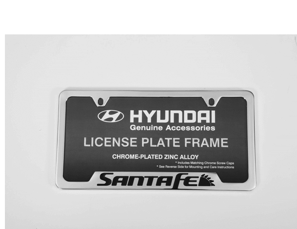 2009 Hyundai Santa Fe Old Body Style License Plate Frame