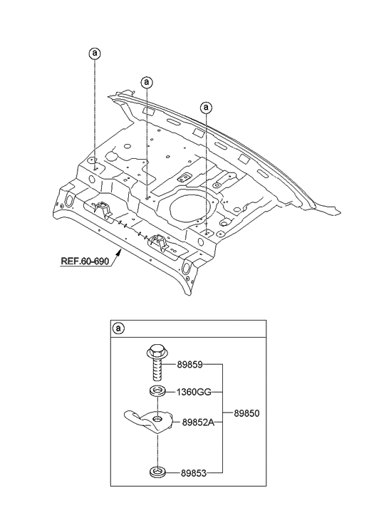 2011 Hyundai Azera Child Rest Holder - Hyundai Parts Deal