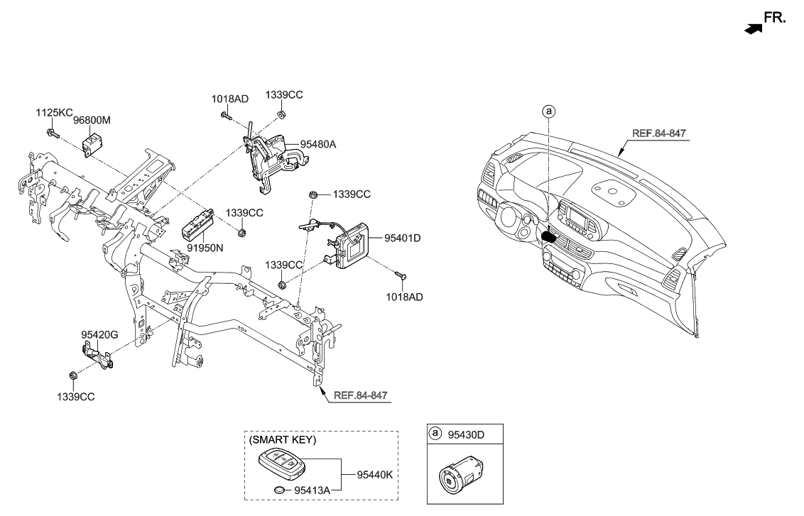 95410-D3AA0 - Genuine Hyundai UNIT ASSY-BCM & RECEIVER