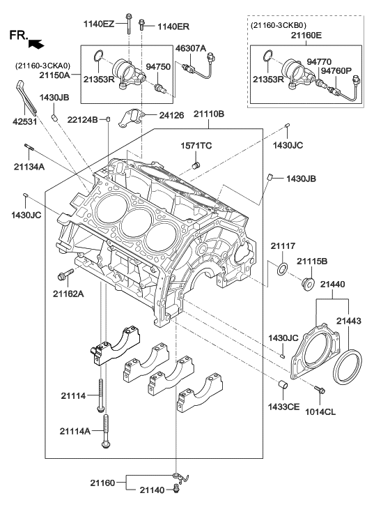 94750-2A000 - Genuine Hyundai SWITCH ASSEMBLY-OIL PRESSURE
