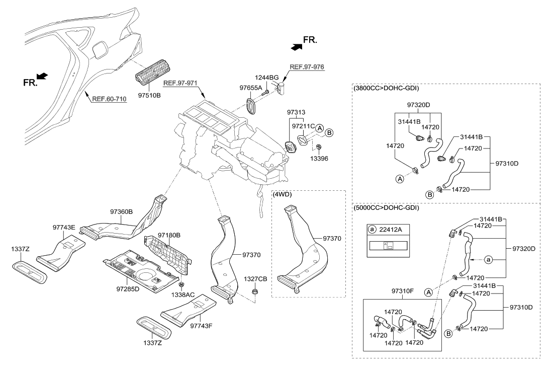 2015 Hyundai Genesis Heater System-Duct & Hose