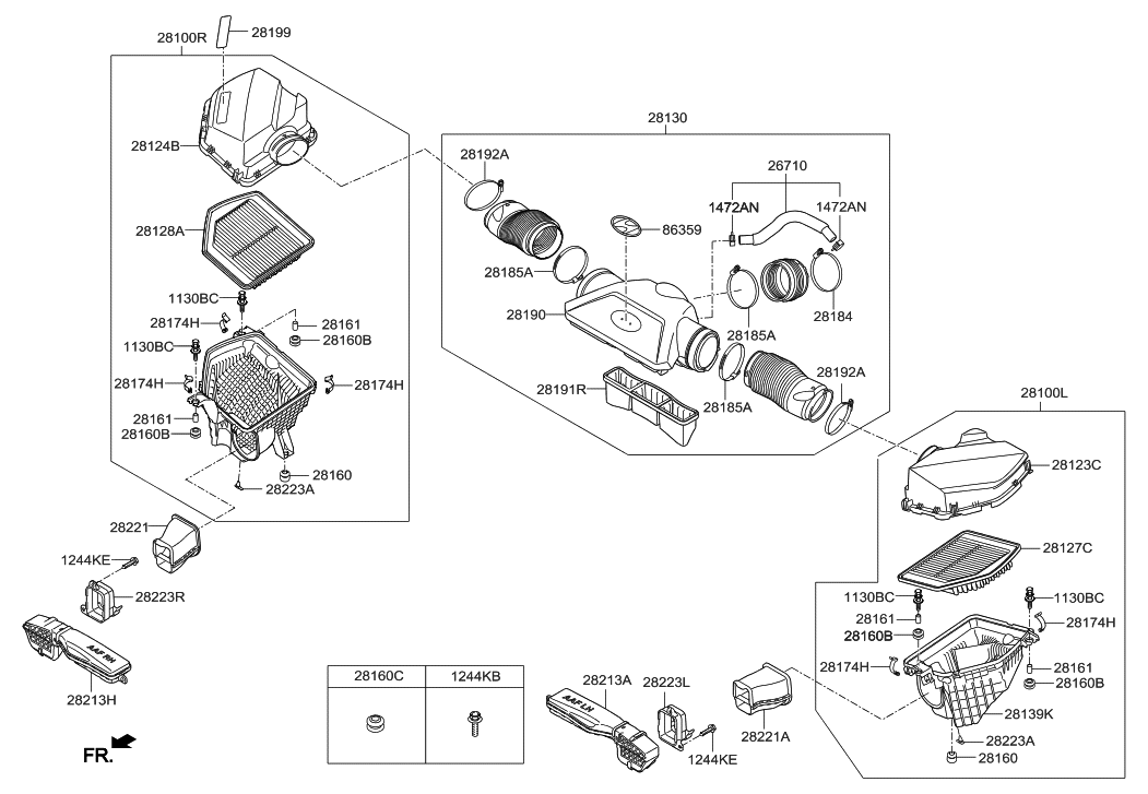 28226-B1000 - Genuine Hyundai SHIELD-AIR INTAKE