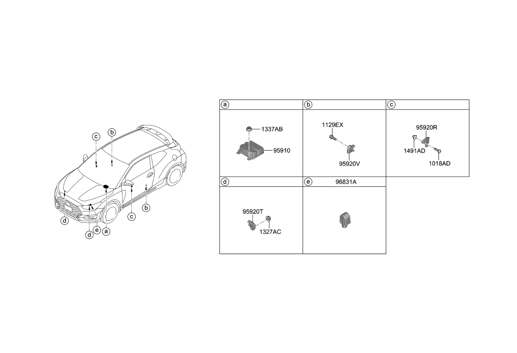 95910-K9100 - Genuine Hyundai MODULE ASSY-AIR BAG CONTROL