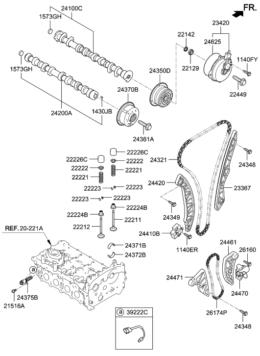 24360-2GGD0 - Genuine Hyundai COVER ASSEMBLY