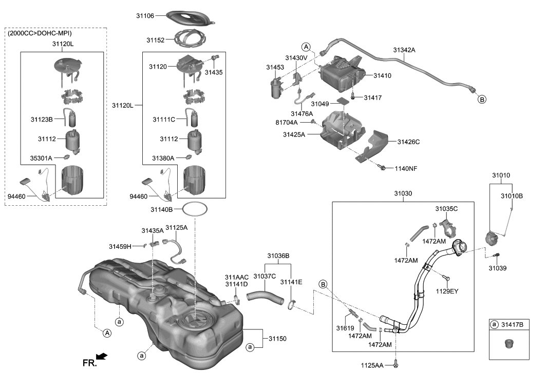 31119-C9000 - Genuine Hyundai FUEL PUMP & TUBE ASSEMBLY