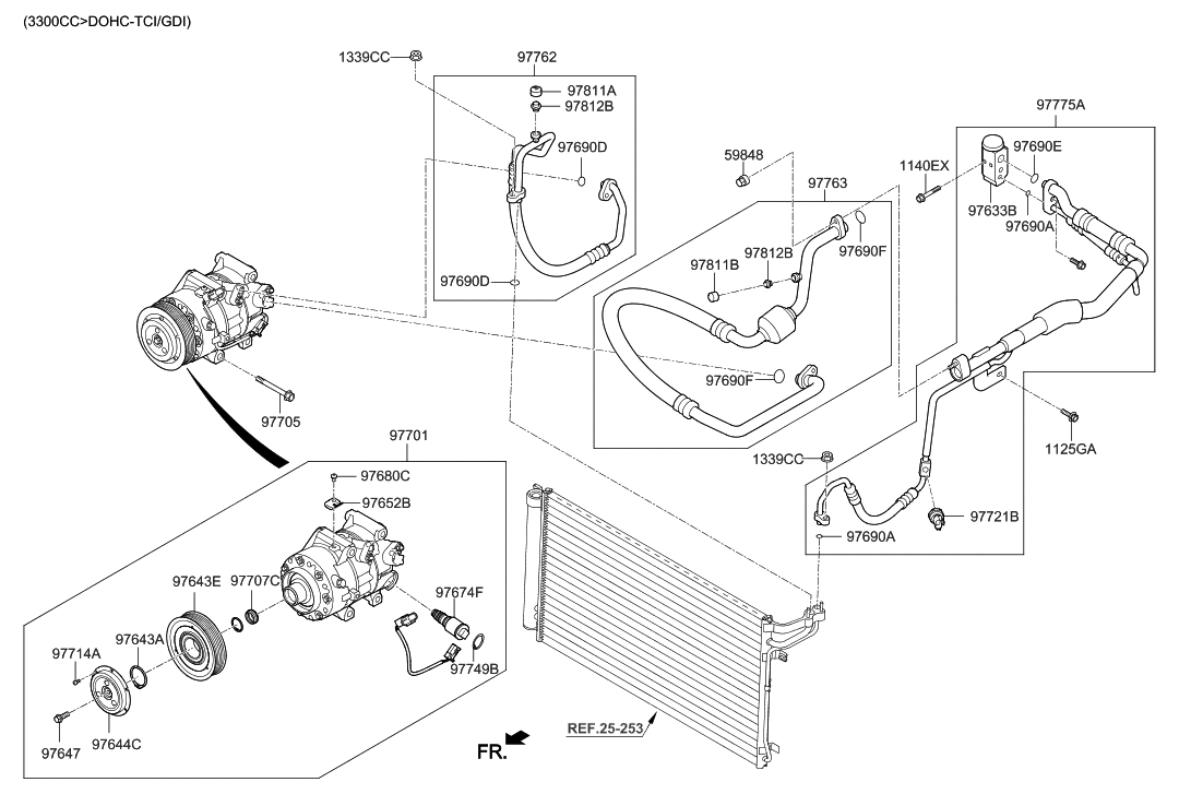97701-D2400 - Genuine Hyundai COMPRESSOR ASSEMBLY