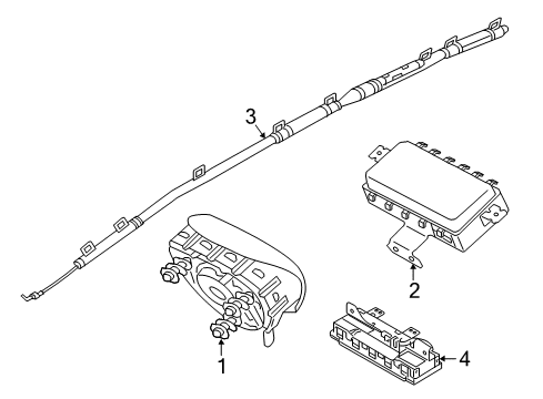 56970-C2000 Genuine Hyundai Module Assembly-Knee Air Bag