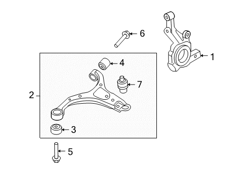 54584-2K000 Genuine Hyundai Bush-Front Lower Arm(G)