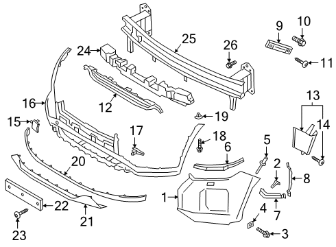 86526-S8000 Genuine Hyundai Bracket Assembly-FR Bumper Sd UPR