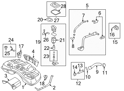 31130-3N700 Genuine Hyundai Plate & Sender Assembly-Suction