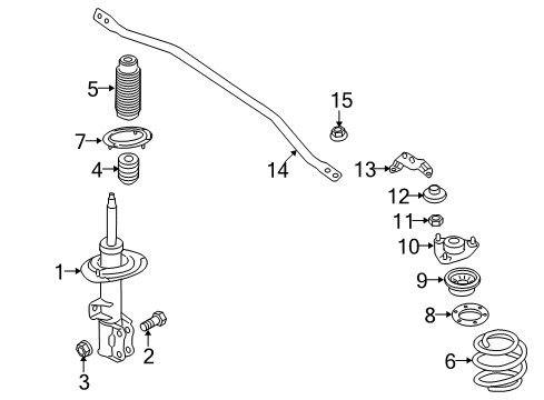 54661-2M100 Genuine Hyundai Strut Assembly-Front,Rh
