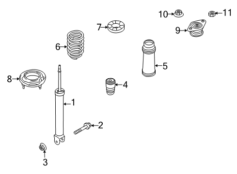 55311-2S850 Genuine Hyundai Rear Shock Absorber Assembly