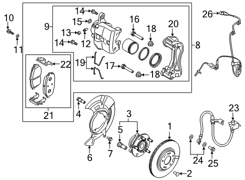 58180-B2A30 Genuine Hyundai CALIPER Kit-Brake,LH