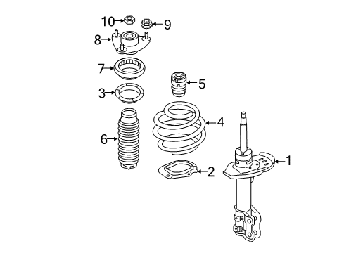 54661-3R900 Genuine Hyundai Strut Assembly-Front,Rh