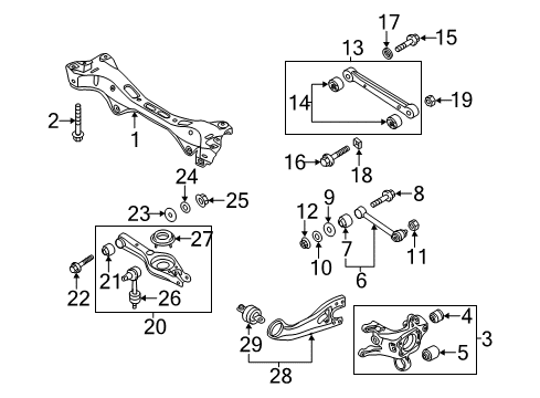 52720-3R100 Genuine Hyundai Carrier Assembly-Rear Axle,RH