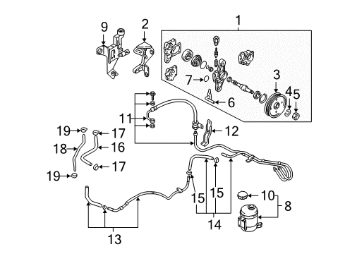 57100-3A300 Genuine Hyundai Pump Assembly-Power Steering Oil