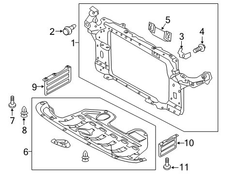 29110-2S501 Genuine Hyundai Panel Assembly-Under Cover