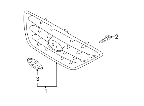 86341-2D000 Genuine Hyundai Symbol Mark Emblem
