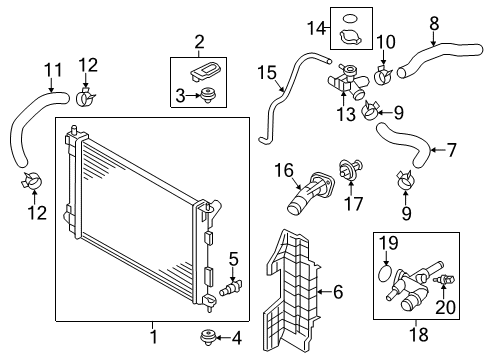 25310-3X650 Genuine Hyundai Radiator Assembly