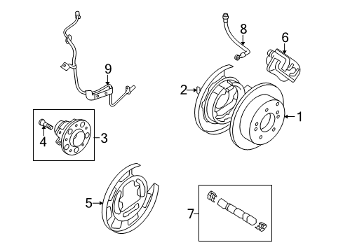 58250-2G000 Genuine Hyundai Brake Assembly-Parking Rear,LH